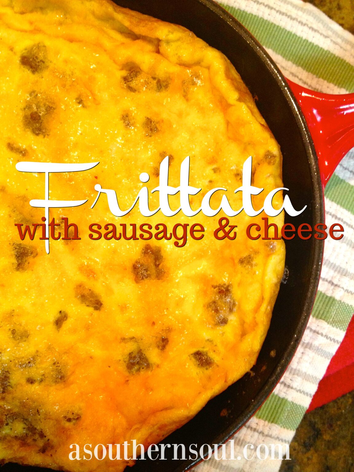 Sausage and Cheese Frittata - A Southern Soul