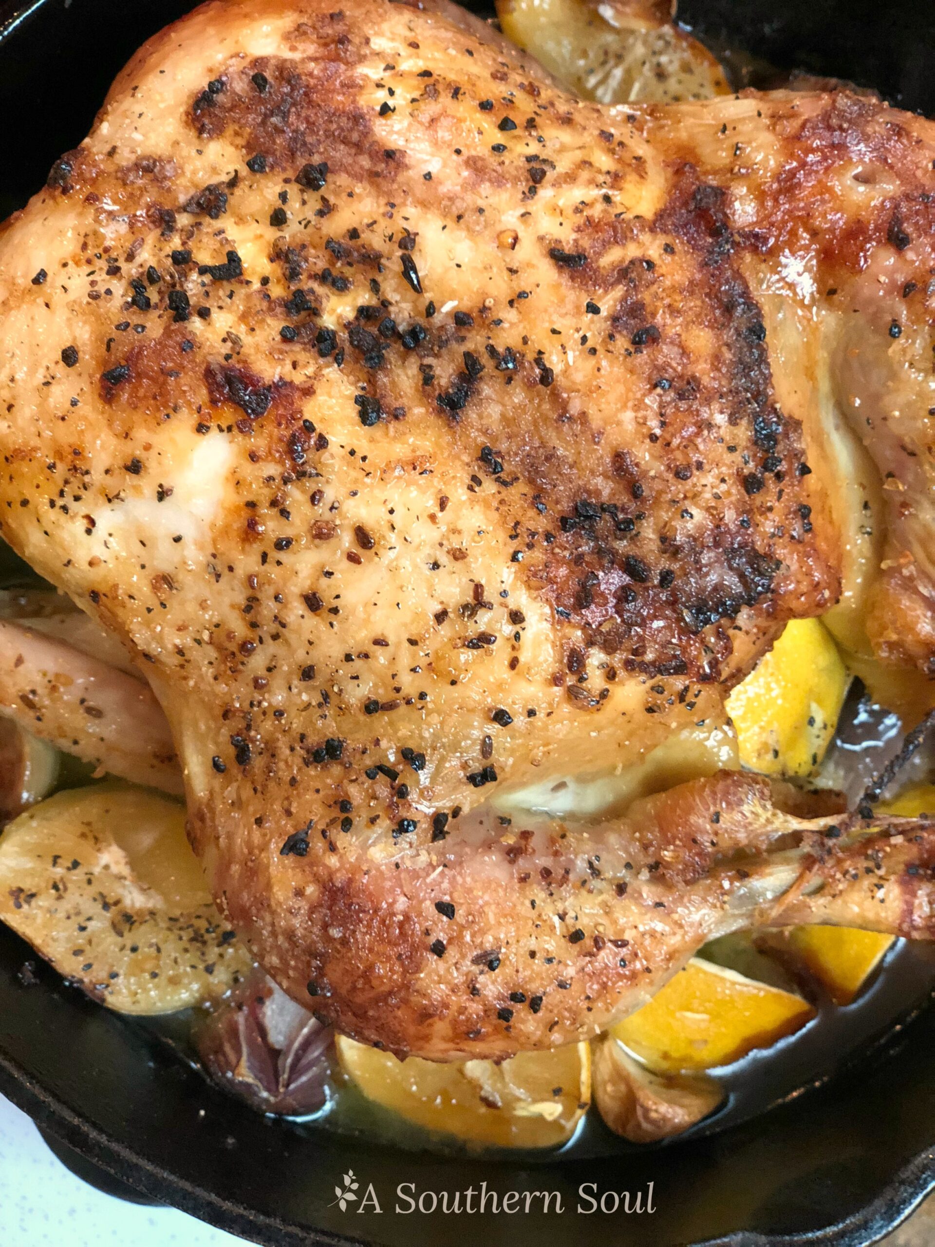 Perfect Lemon Roast Chicken - A Southern Soul