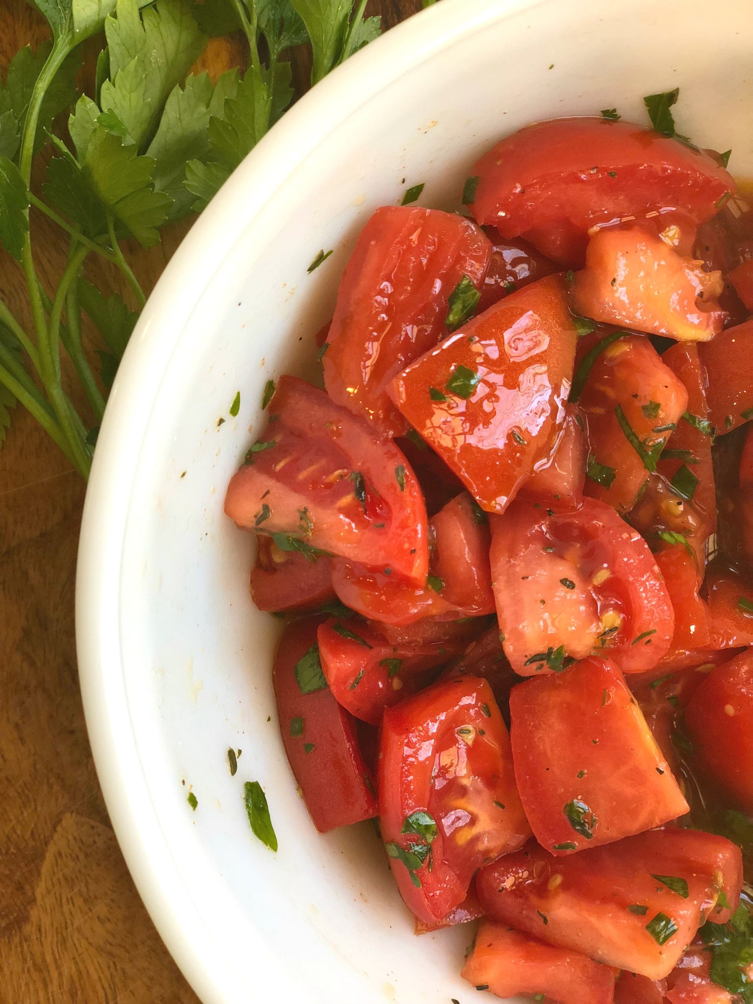 Easy Marinated Tomatoes - A Southern Soul