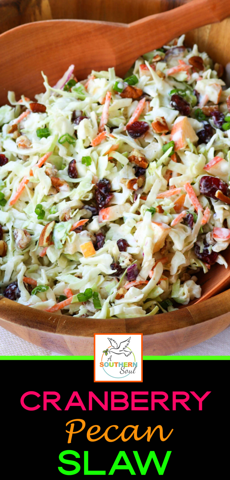 Cranberry Pecan Slaw - A Southern Soul