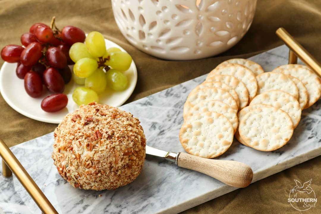 Cheddar & Chive Cheese Ball - A Southern Soul