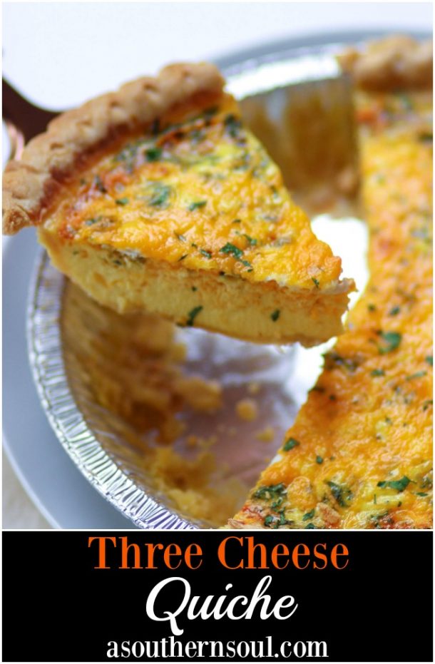 Three Cheese Quiche - A Southern Soul