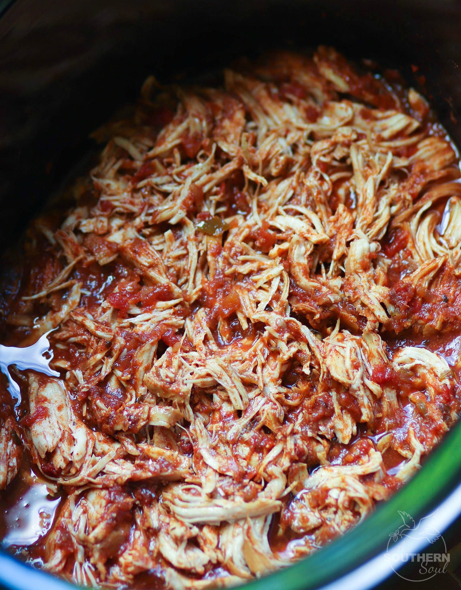 Slow Cooker Shredded Mexican Chicken - A Southern Soul