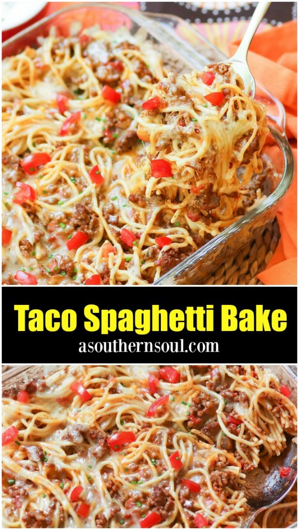 Easy Taco Spaghetti Casserole - A Southern Soul