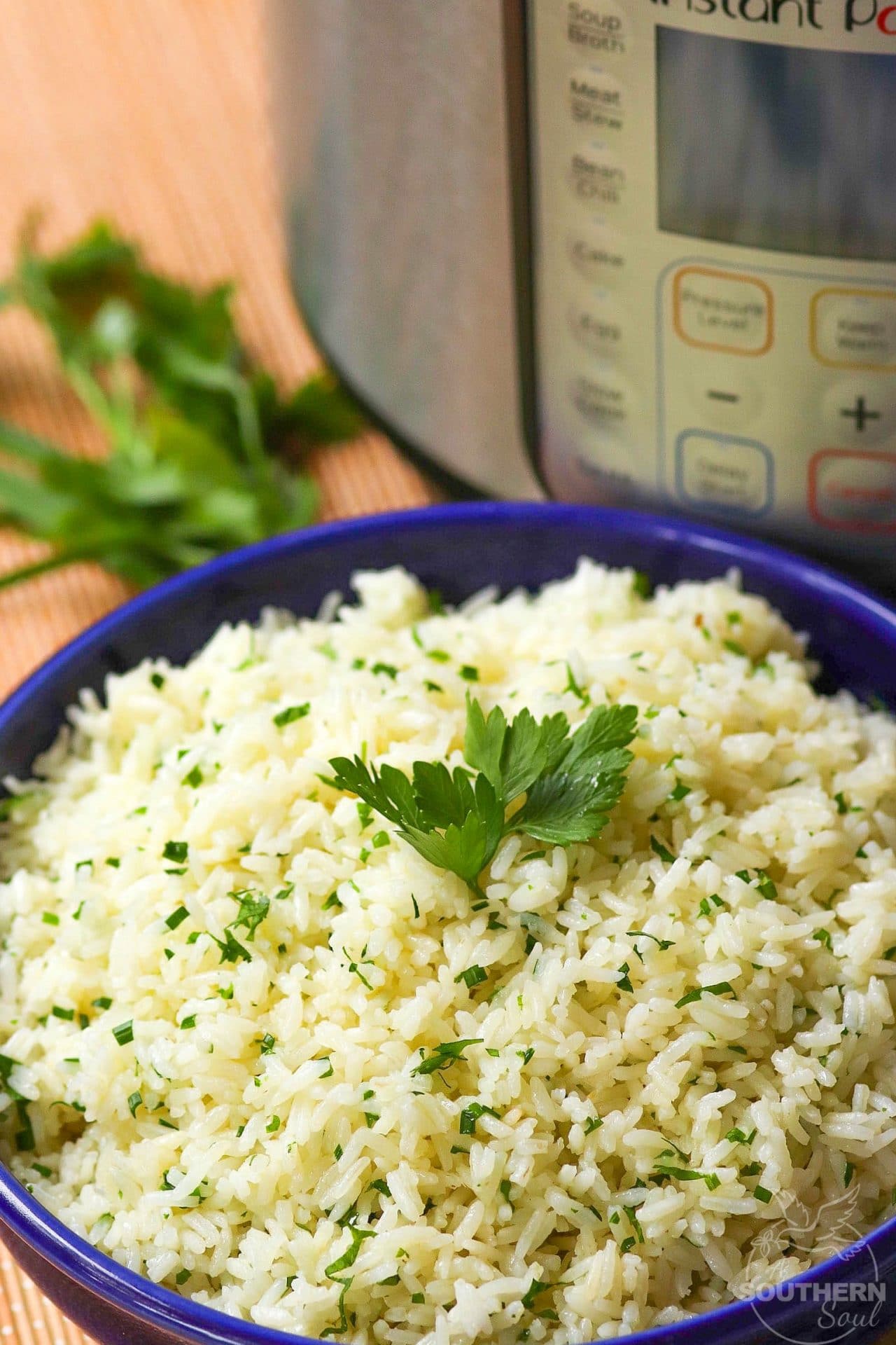 Instant Pot Garlic and Herb Rice