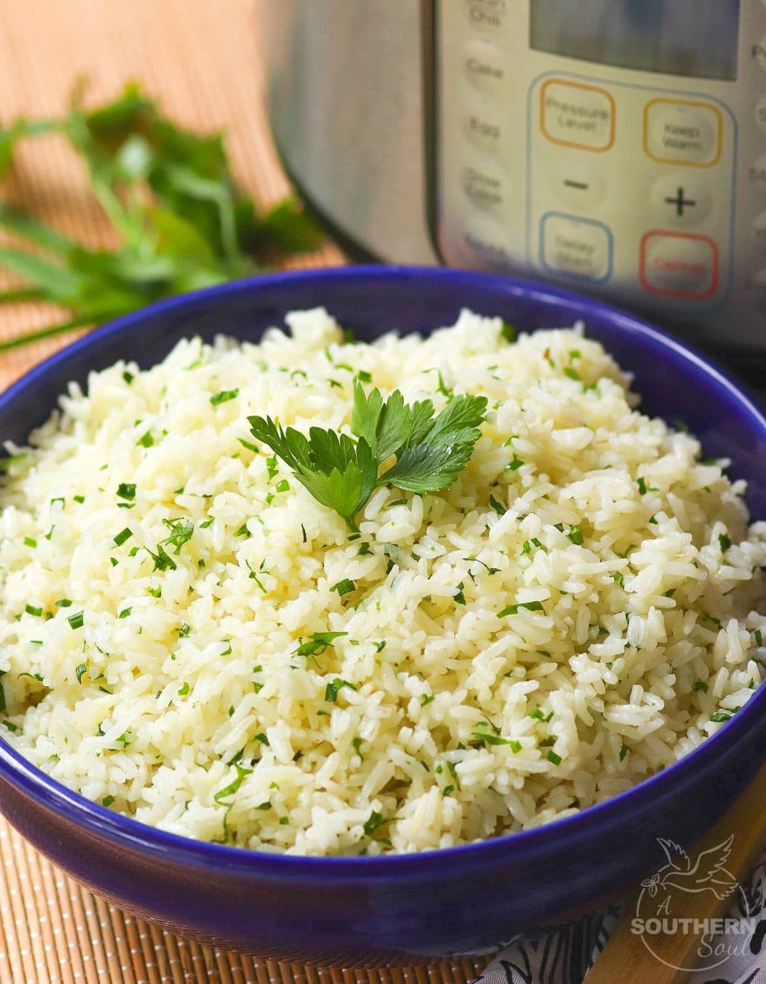 Instant Pot Garlic and Herb Rice