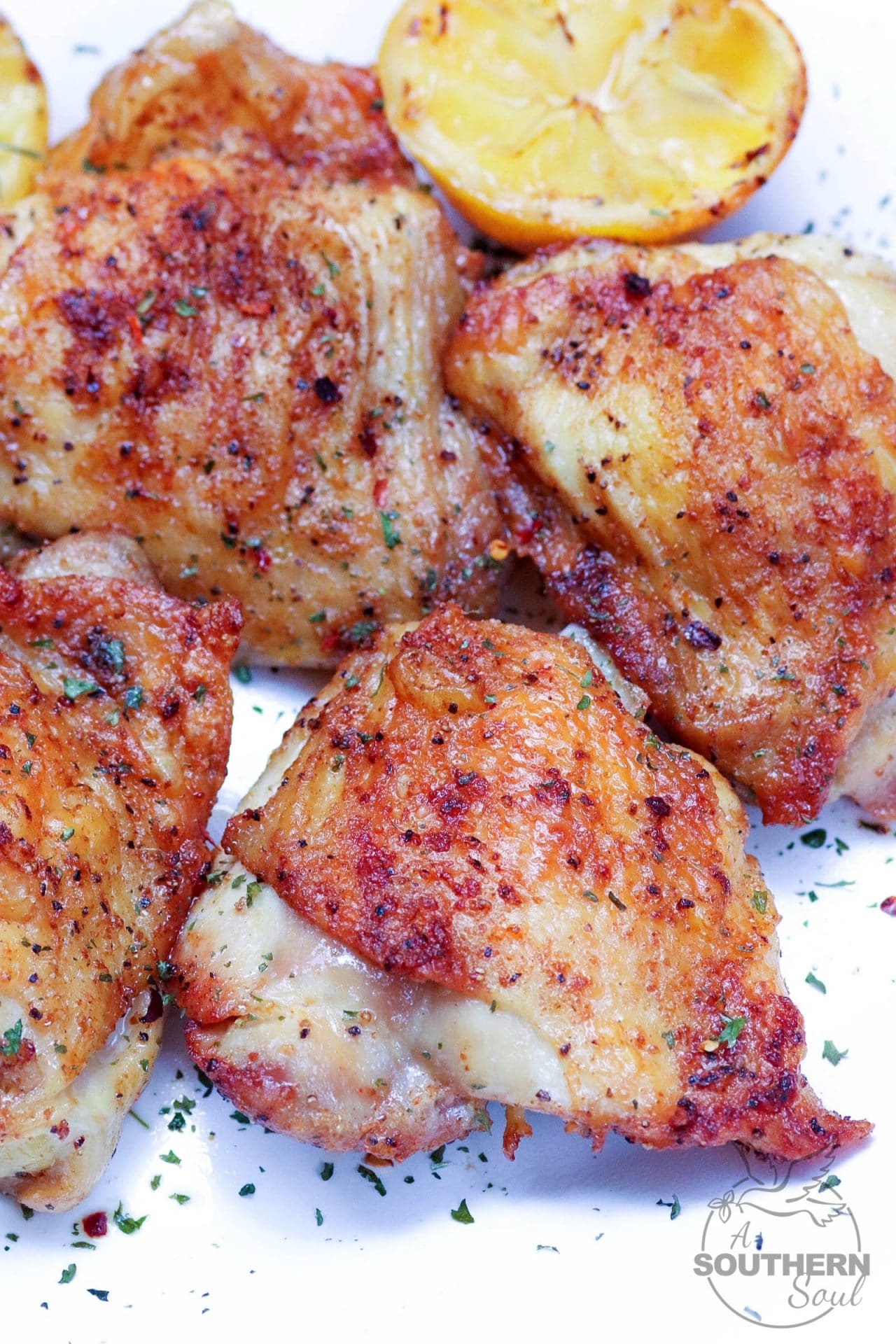 Deliciously Crispy Air Fryer Chicken Thighs - A Southern Soul