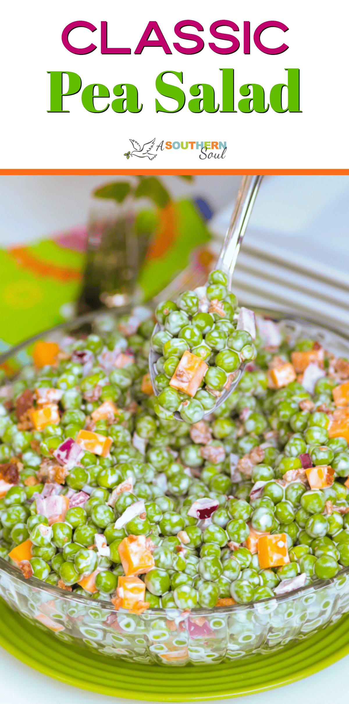 Classic Creamy Pea Salad - A Southern Soul