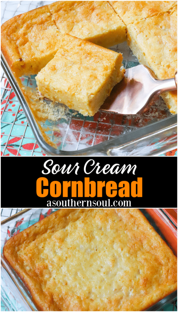 Sour Cream Cornbread Recipe (Jiffy Mix, Creamed Corn, So Moist!)