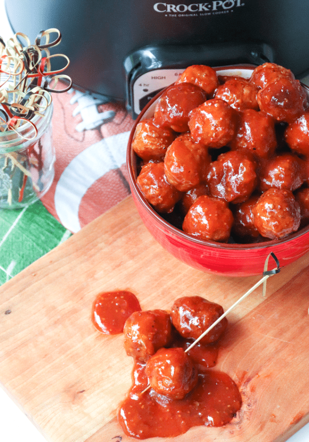 Game Day Crock Pot Meatballs