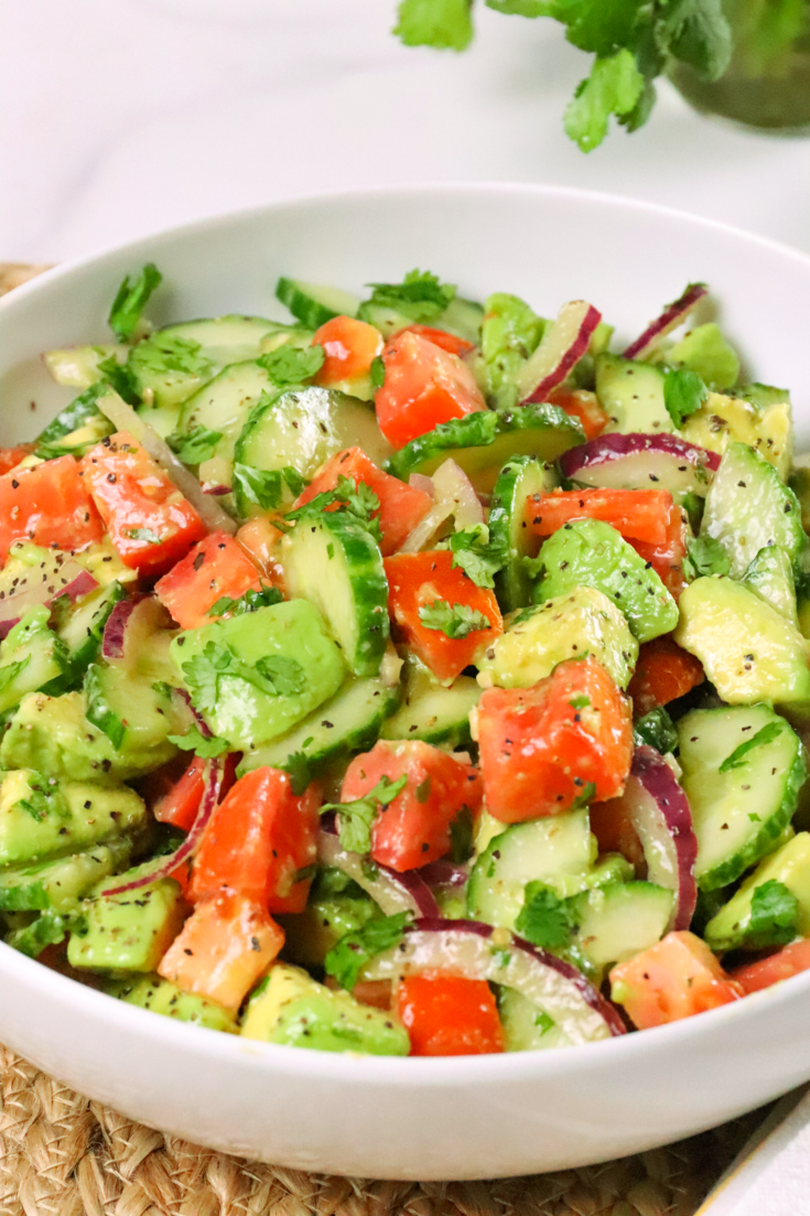 Cucumber Tomato Avocado Salad - A Southern Soul