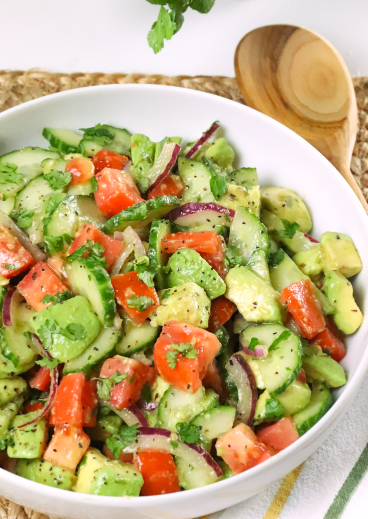 Cucumber Tomato Avocado Salad - A Southern Soul