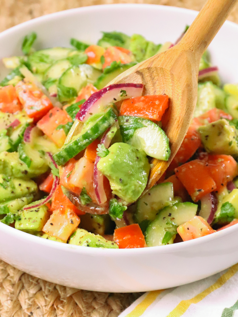 Cucumber Tomato Avocado Salad - A Southern Soul