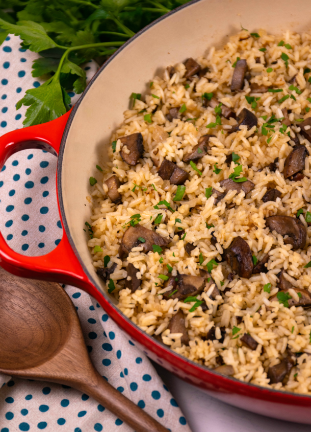 One Pot Mushroom Rice - A Southern Soul