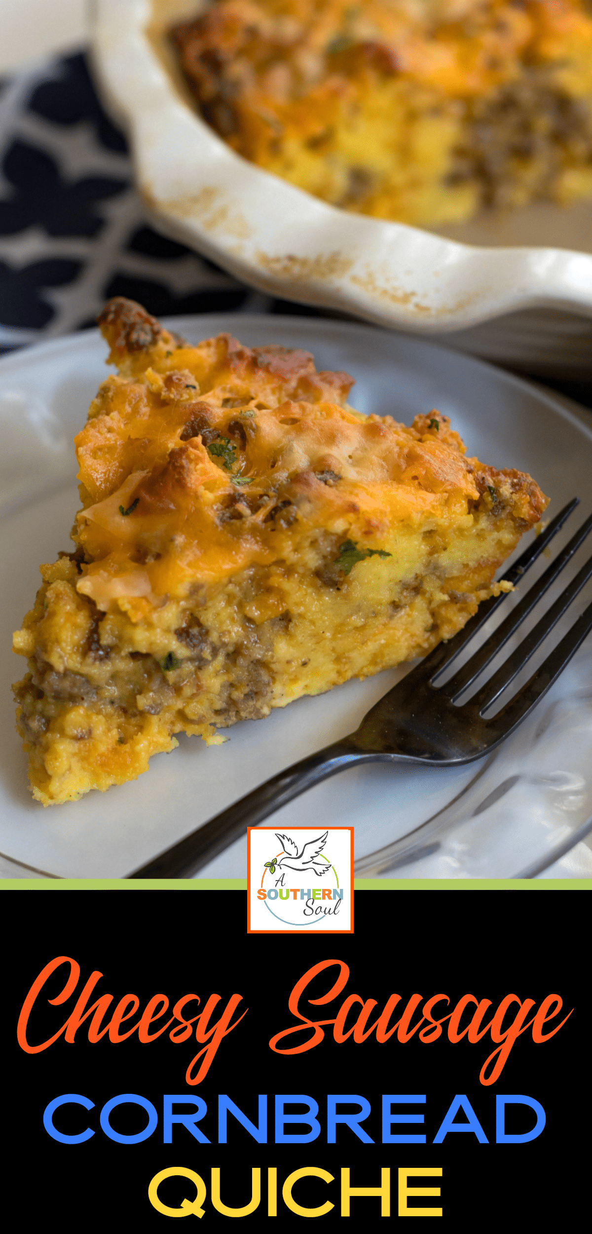 Sausage Cheese Cornbread Quiche