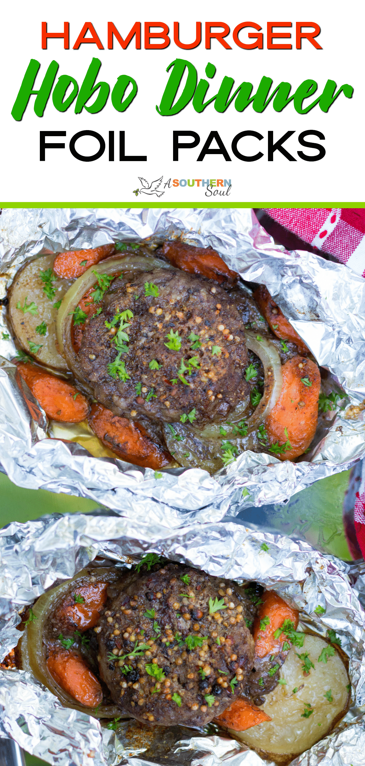 Hamburger Hobo Dinner Foil Packs
