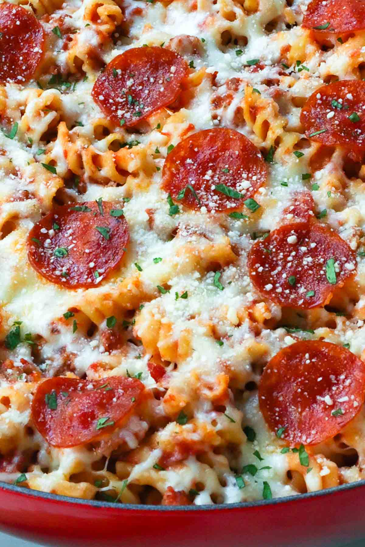 Pizza Pasta Bake - A Southern Soul