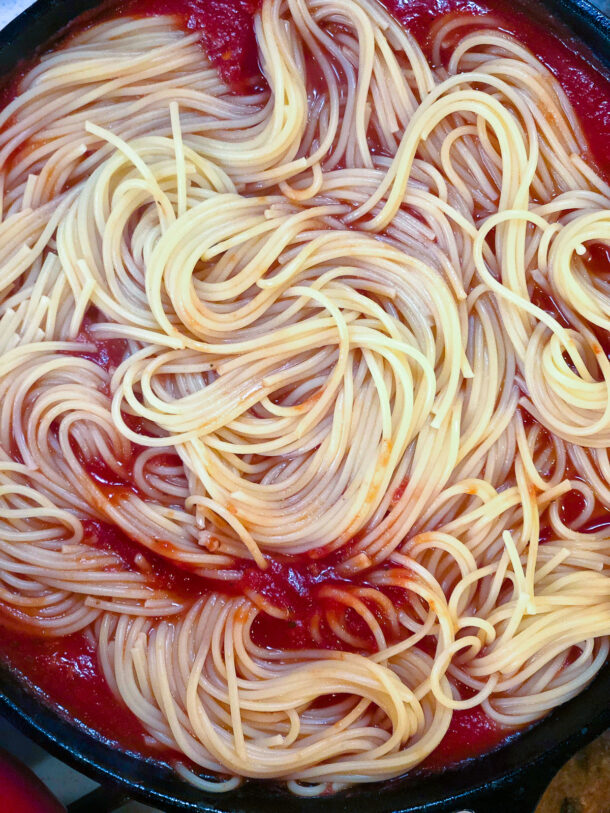 Skillet Chicken Spaghetti