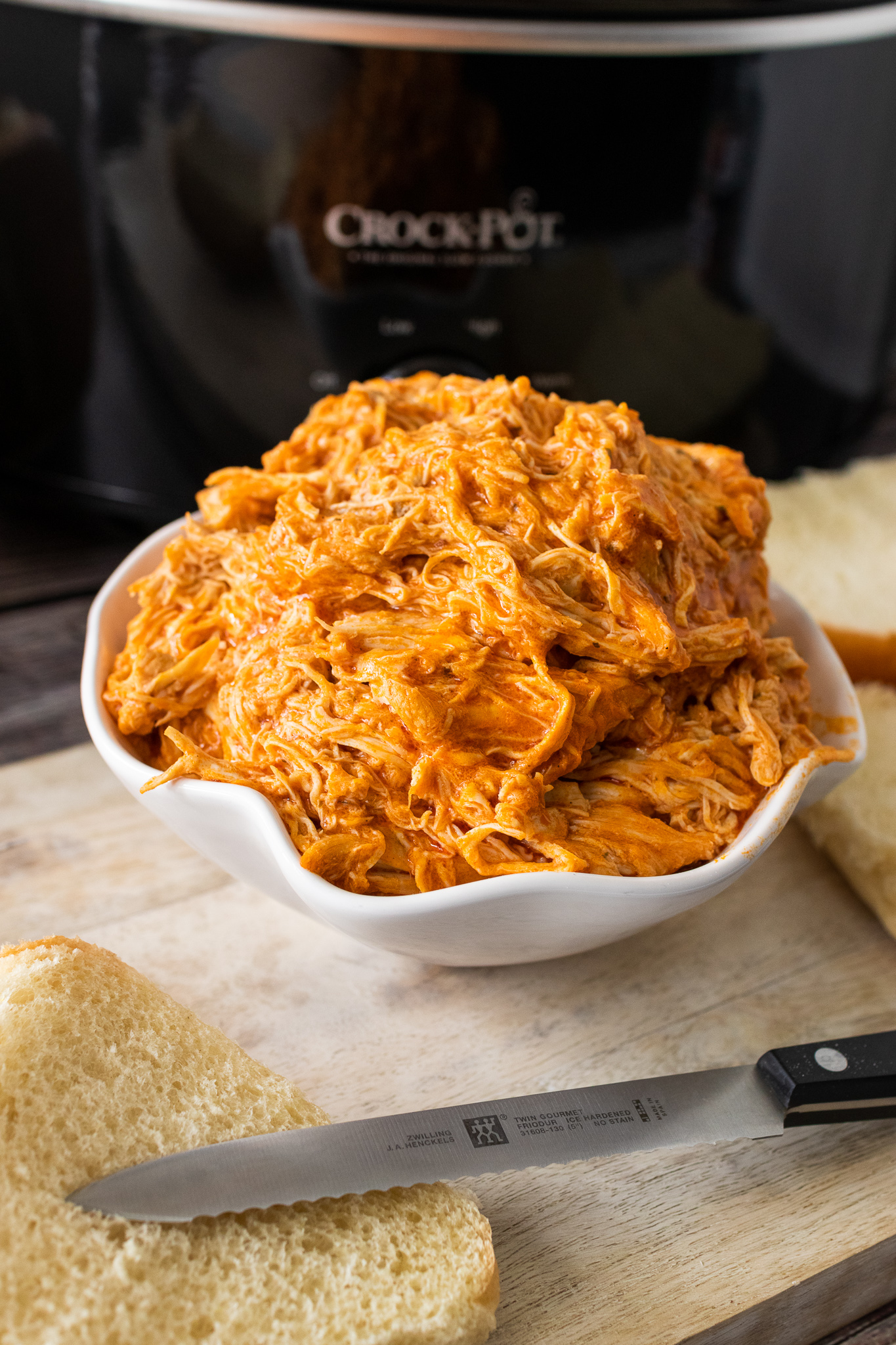 5-Ingredient Crock Pot Buffalo Chicken