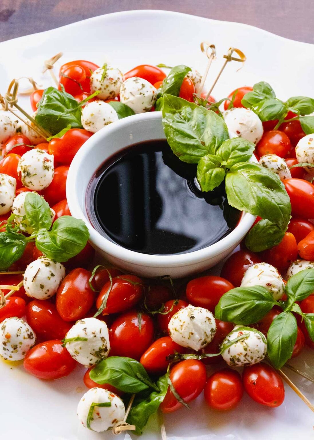 Caprese Salad Christmas Wreath