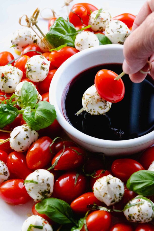 Caprese Salad Christmas Wreath