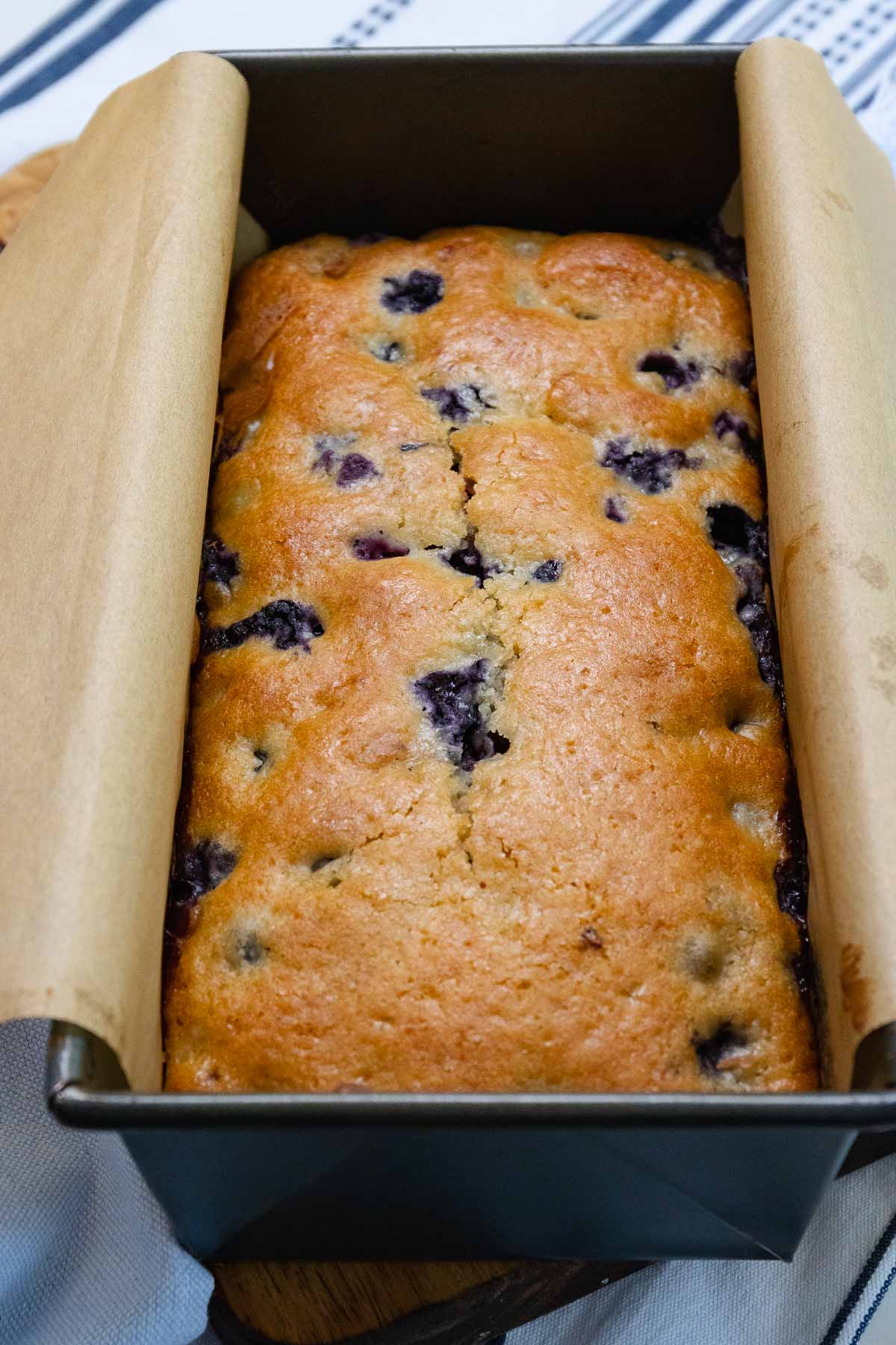 Fluffy Blueberry Bread With Lemon Glaze Recipe