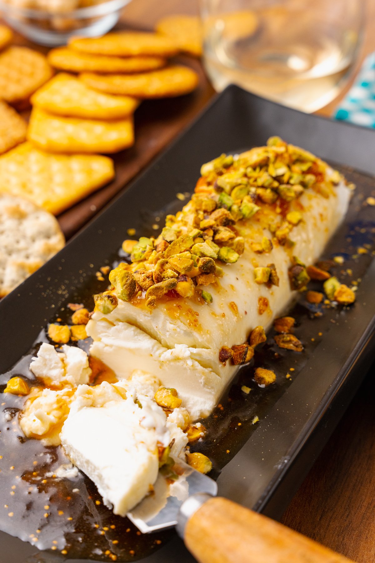 Honey Pistachio Goat Cheese Appetizer