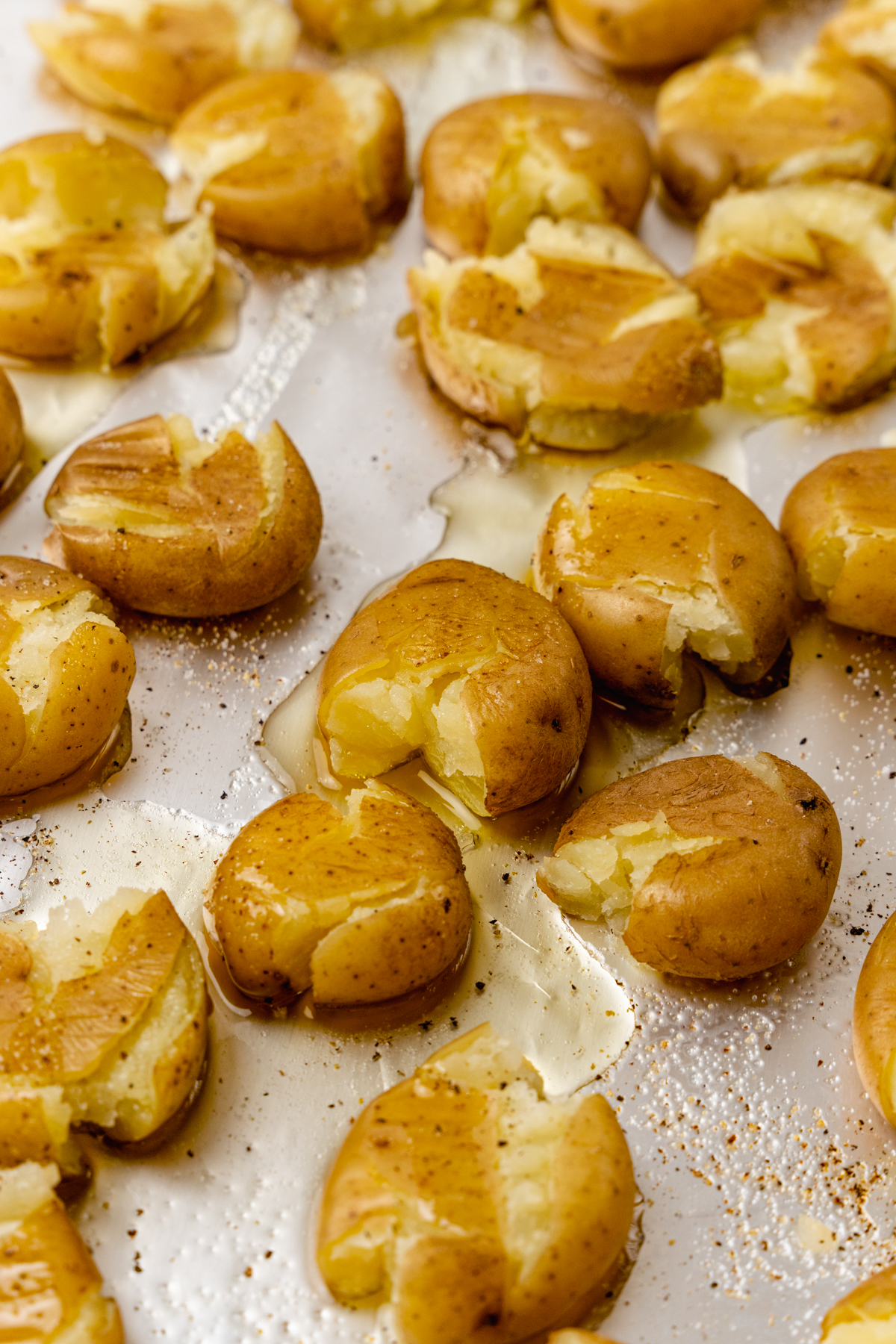Crushed Potatoes with Ranch Dressing