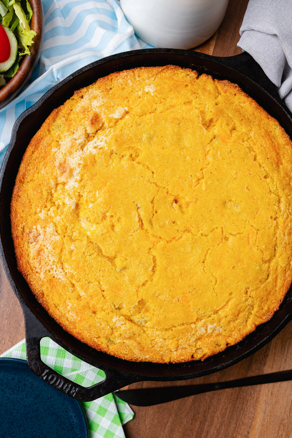 Hearty Green Chili Cheese Cornbread Recipe