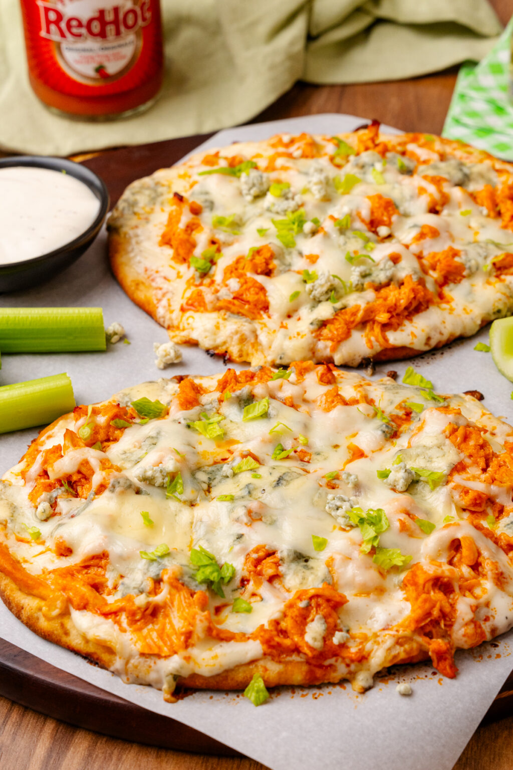 Buffalo Chicken Flatbread Pizza