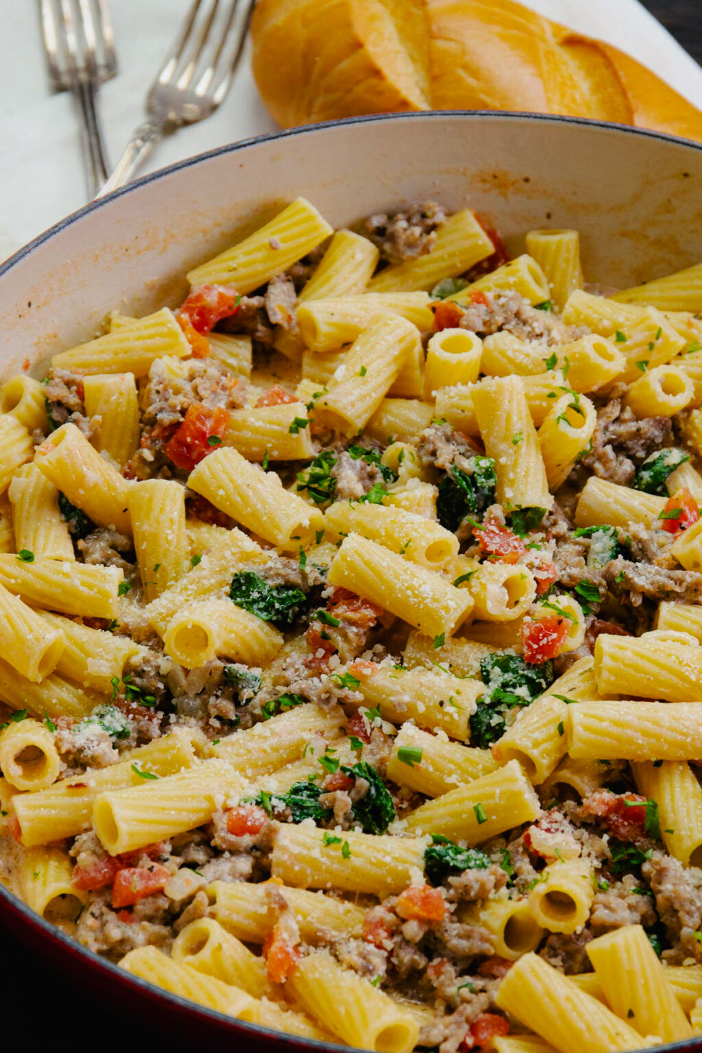 Creamy Italian Sausage Pasta - A Southern Soul