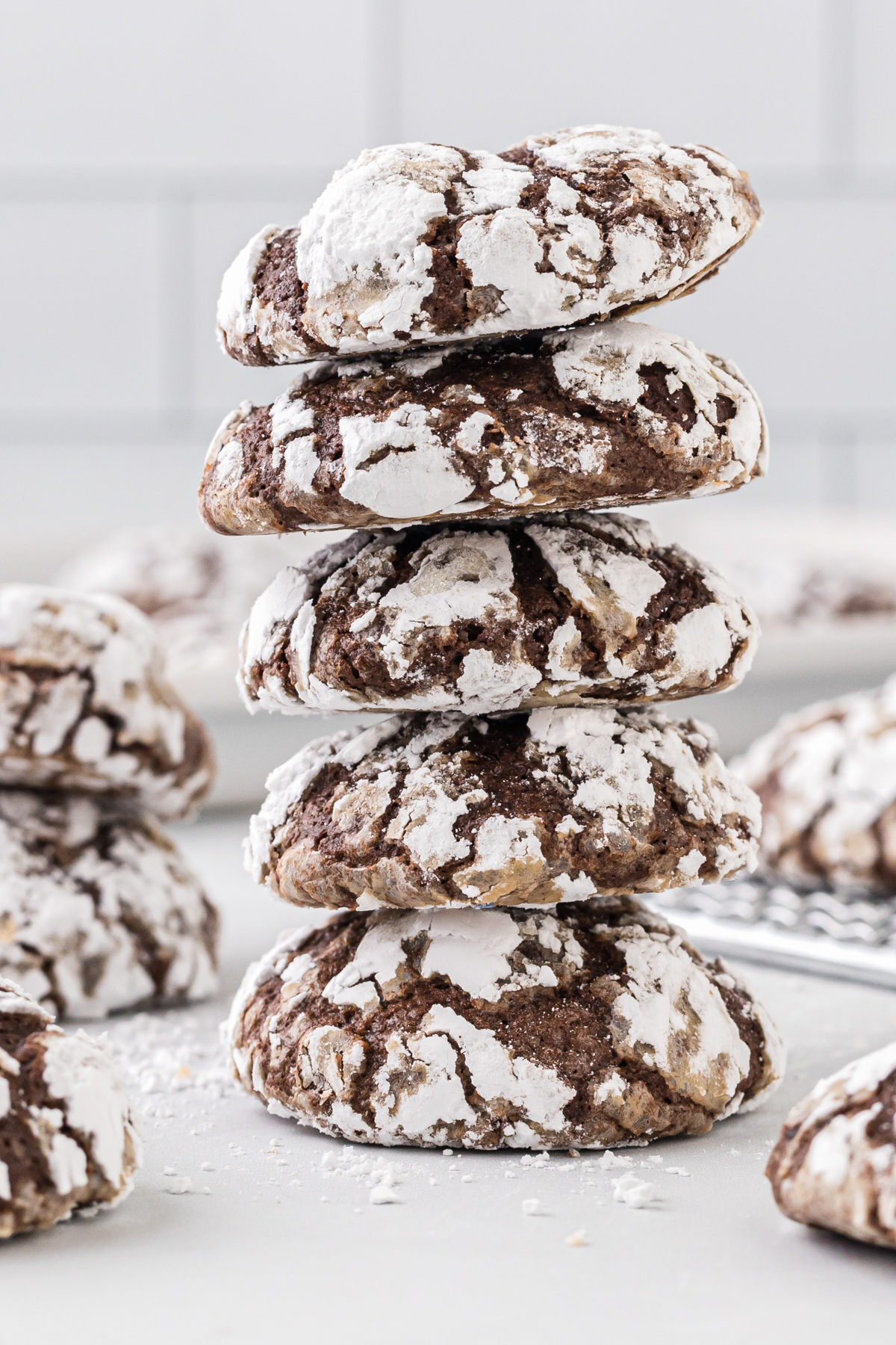 Fudgy Chocolate Crinkle Cookies
