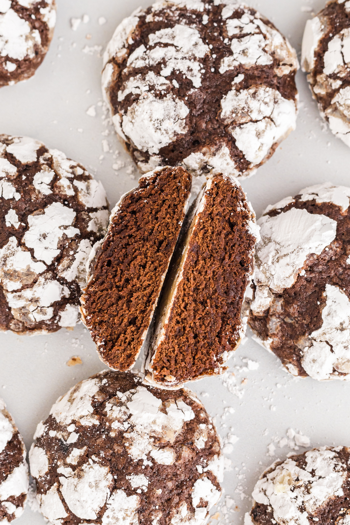 Fudgy Chocolate Crinkle Cookies