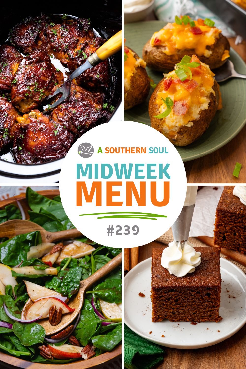 Midweek Menu 239 (Crock Pot Chicken Thighs)