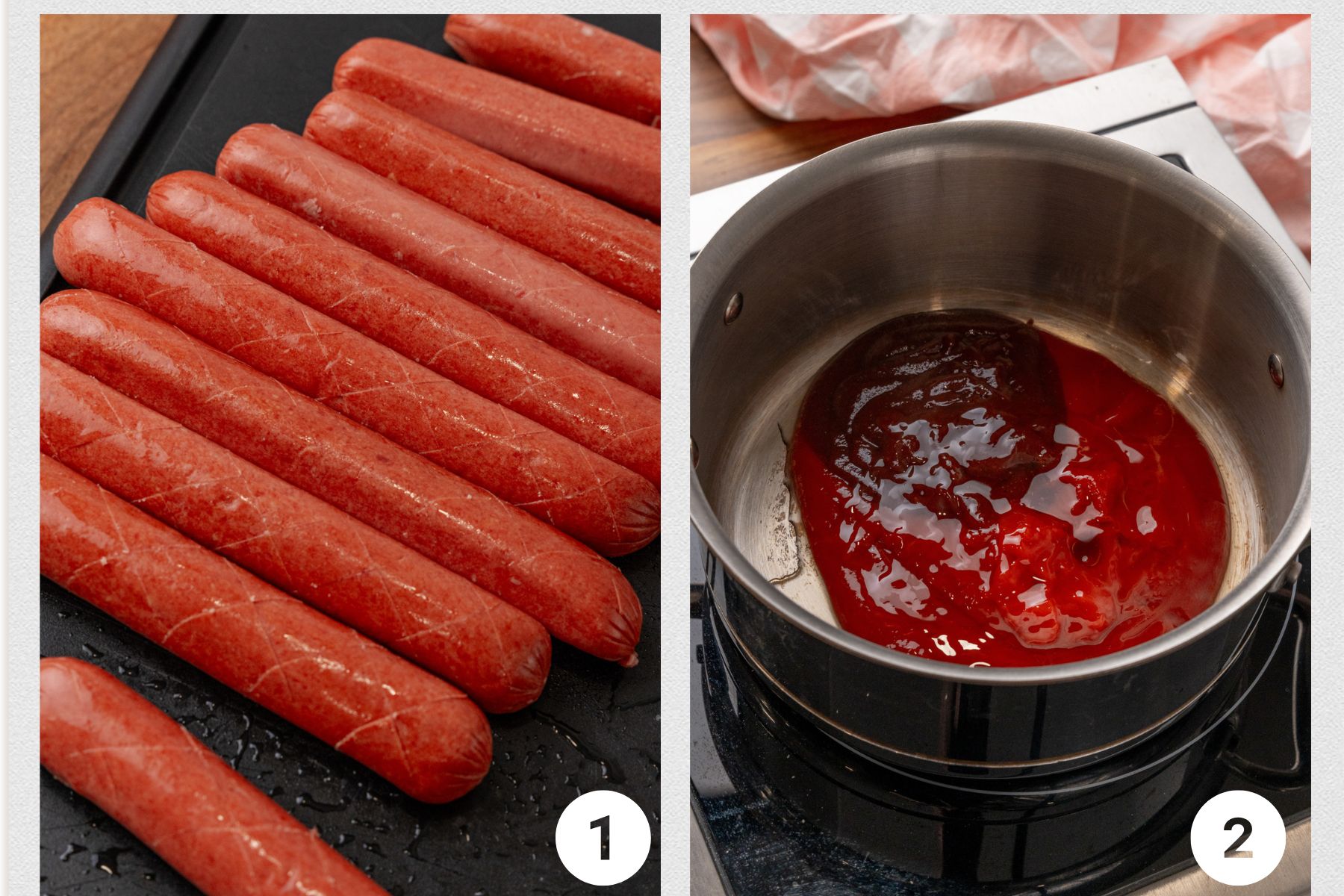 Barbecued Hot Dogs
