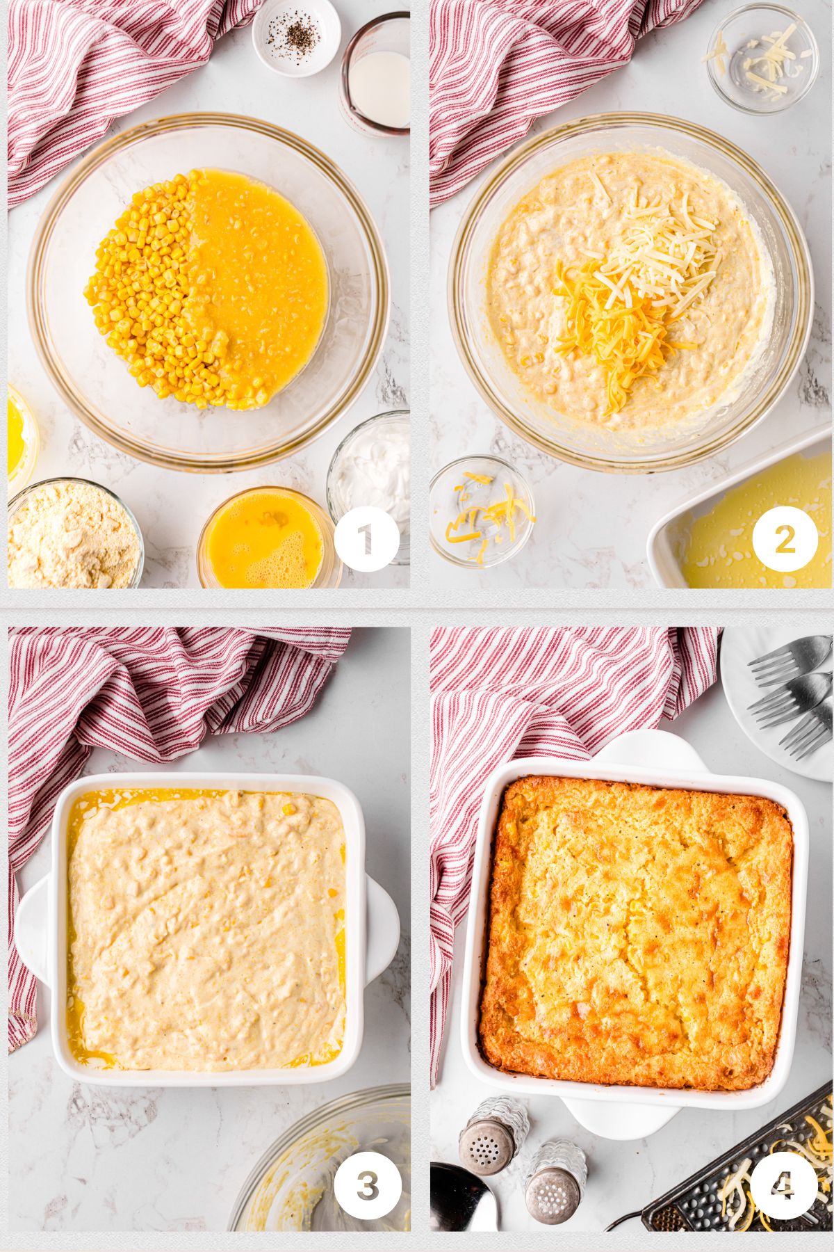 Classic Cornbread Pudding With Cheese