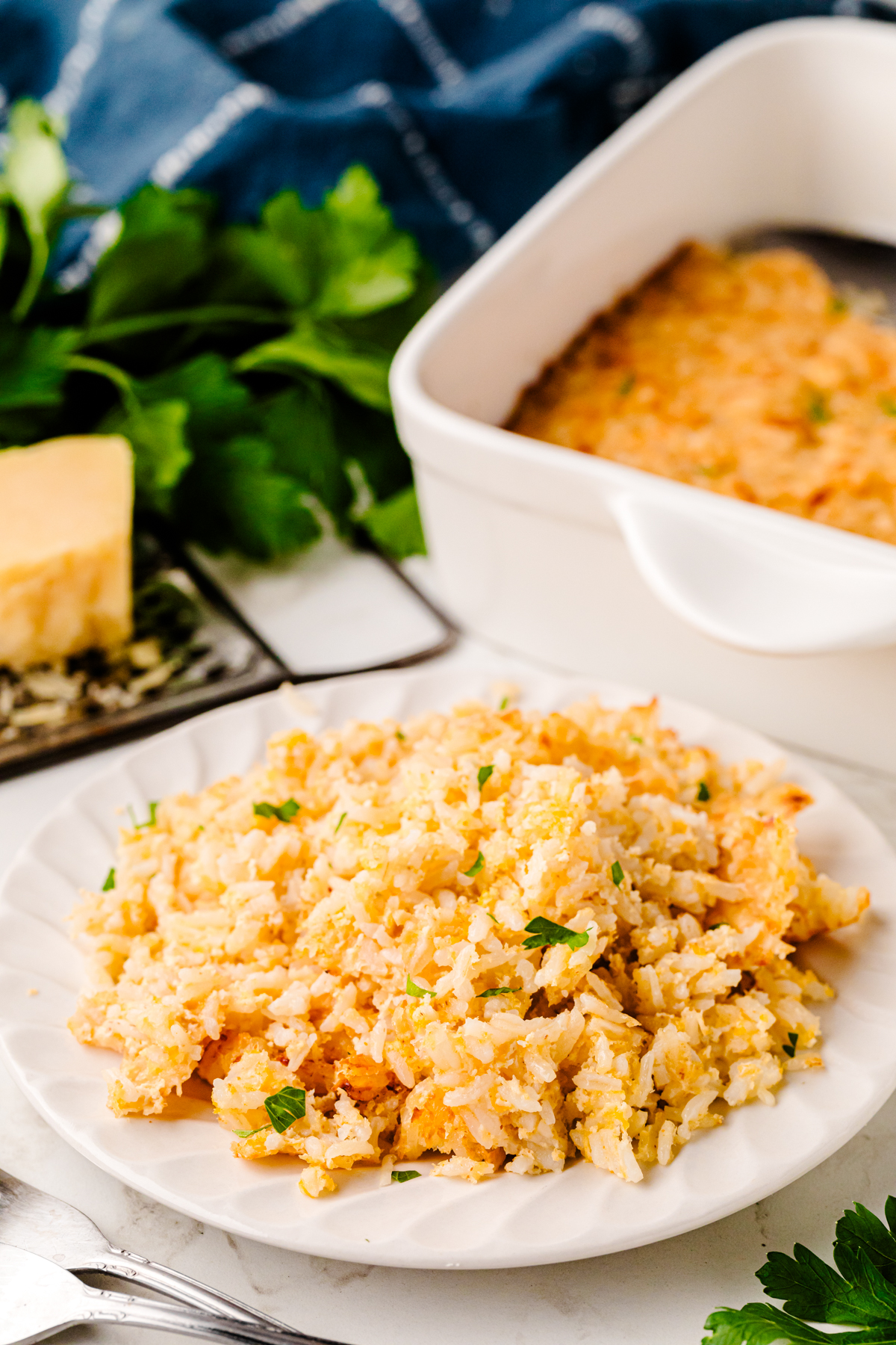 Mom's Baked Cheesy Rice