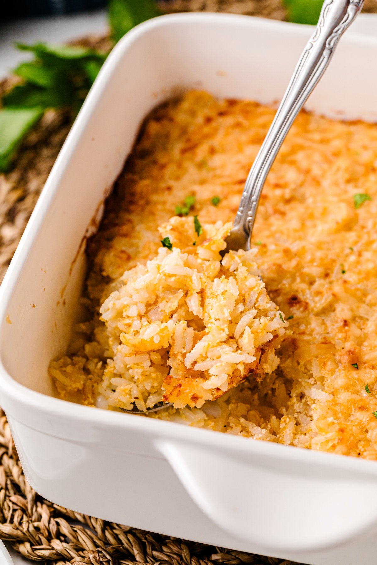 Mom's Baked Cheesy Rice
