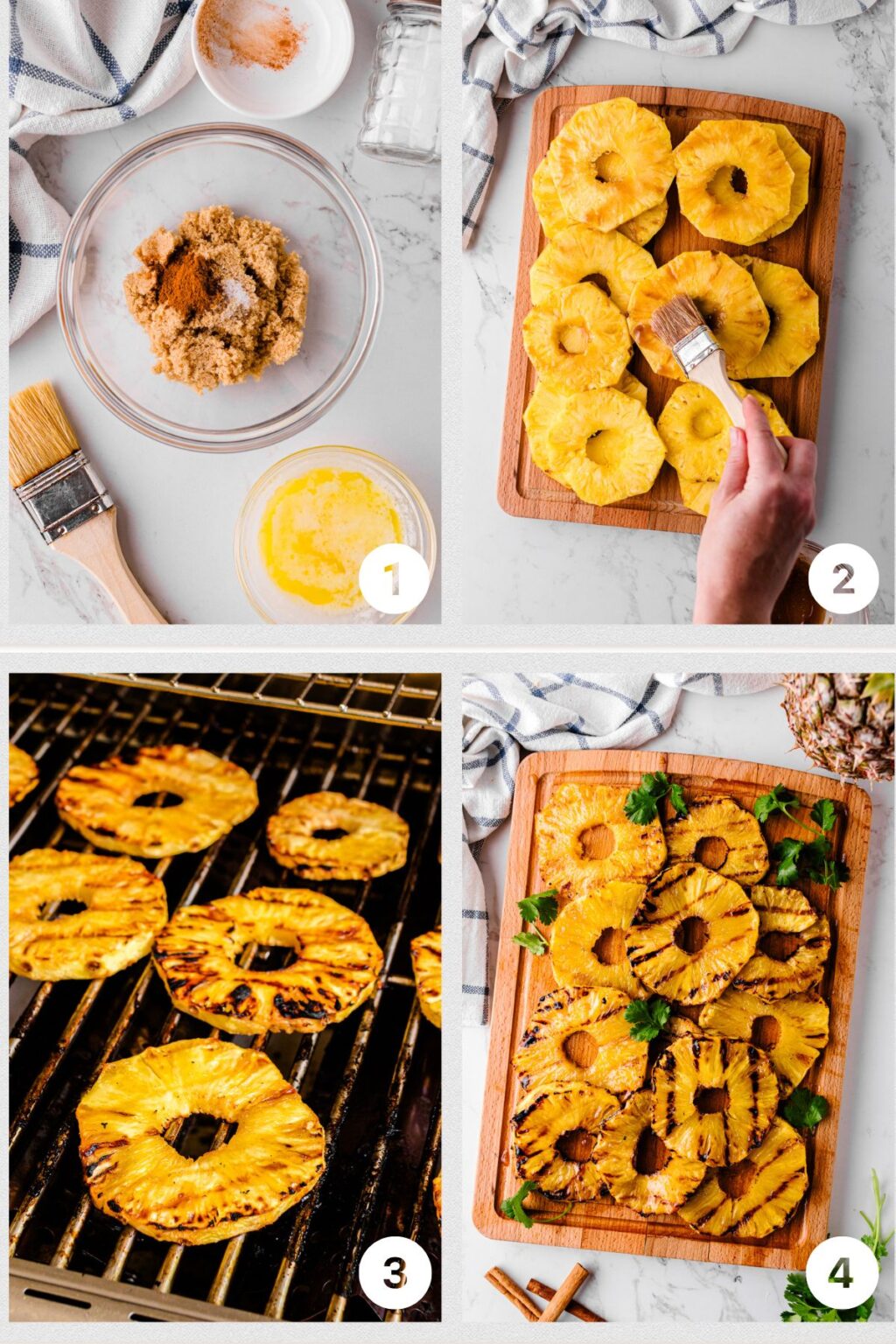 Caramelized Grilled Pineapple with Brown Sugar Glaze