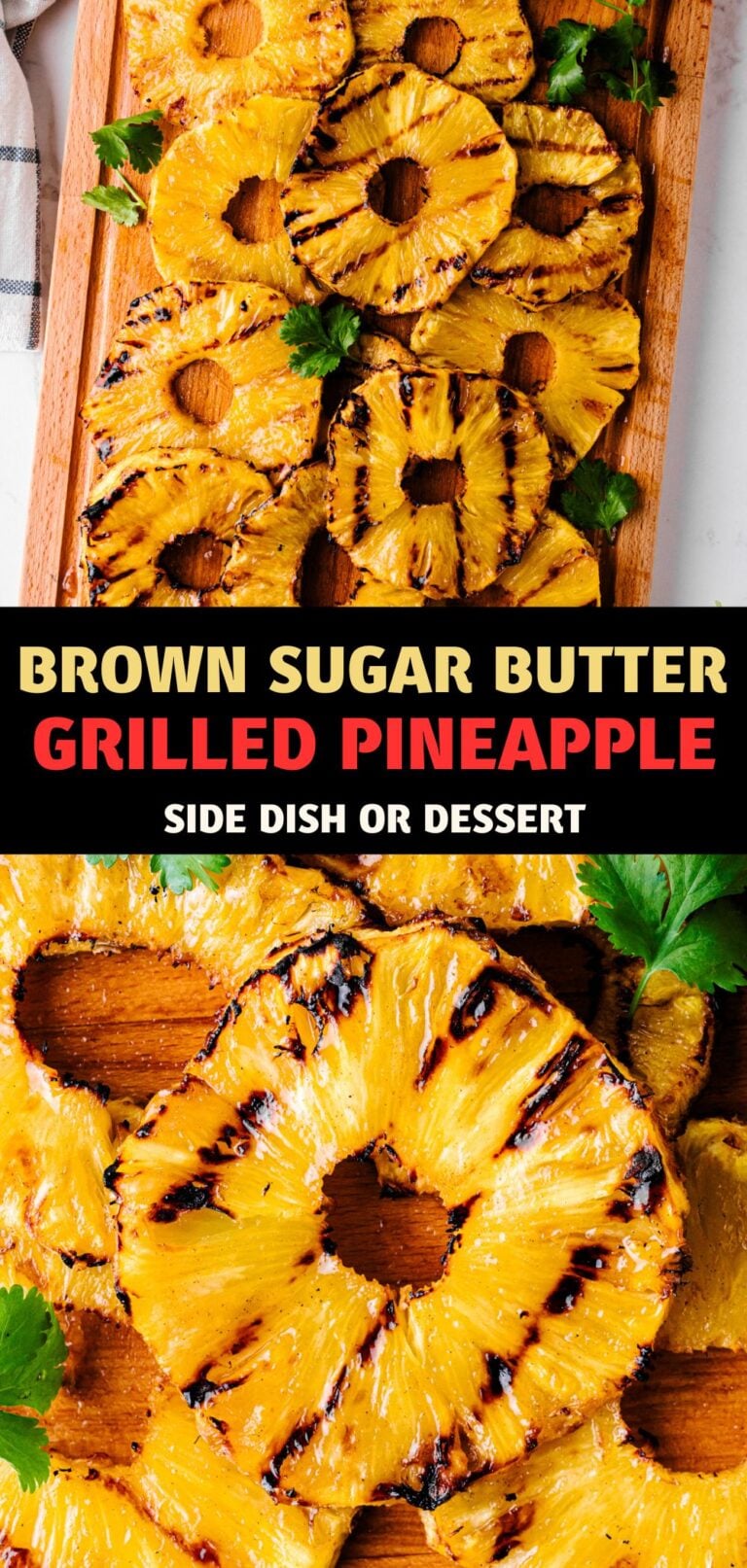 Caramelized Grilled Pineapple with Brown Sugar Glaze