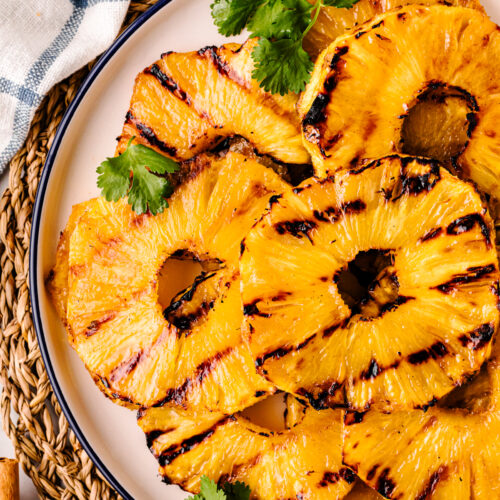 Caramelized Grilled Pineapple with Brown Sugar Glaze