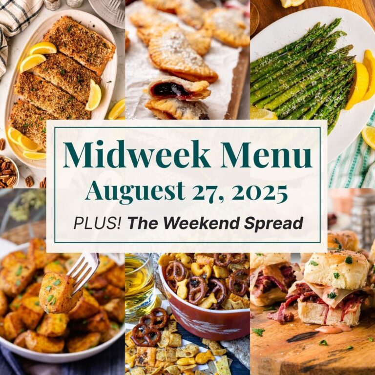 Midweek Menu Meal Plan 8.27.25
