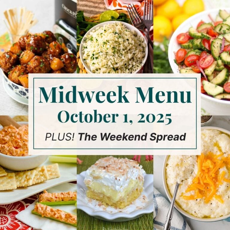 Midweek Menu Meal Plan 10.1.25