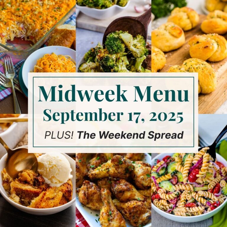 Midweek Menu Meal Plan 9.17.25