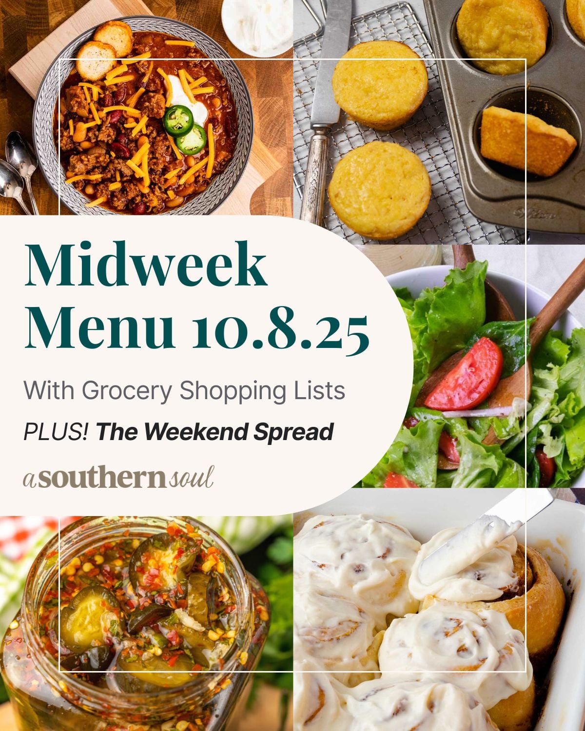 Midweek Menu Meal Plan 10.8.25