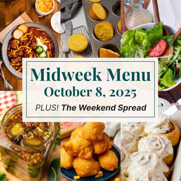 Midweek Menu Meal Plan 10.8.25