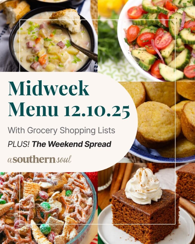 Midweek Menu Meal Plan: 12.10.25