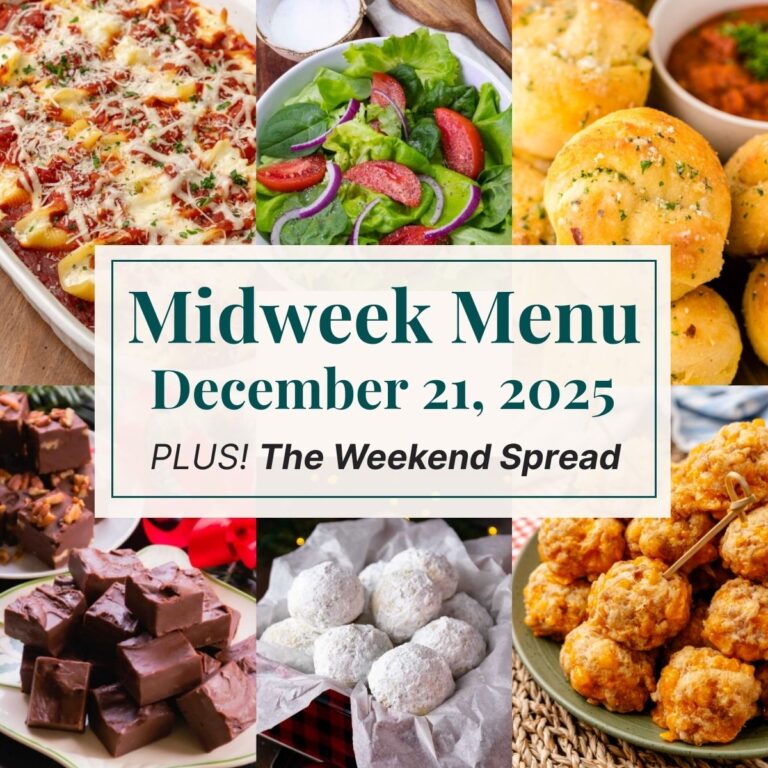Midweek Menu Meal Plan: 12.21.25