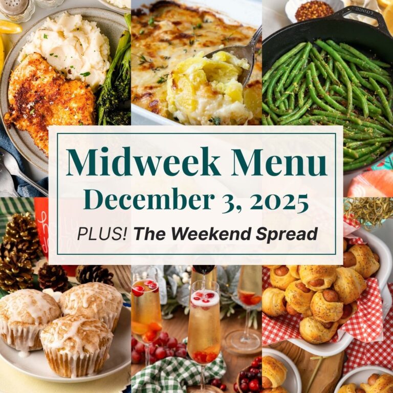 Midweek Menu Meal Plan: 12.03.25