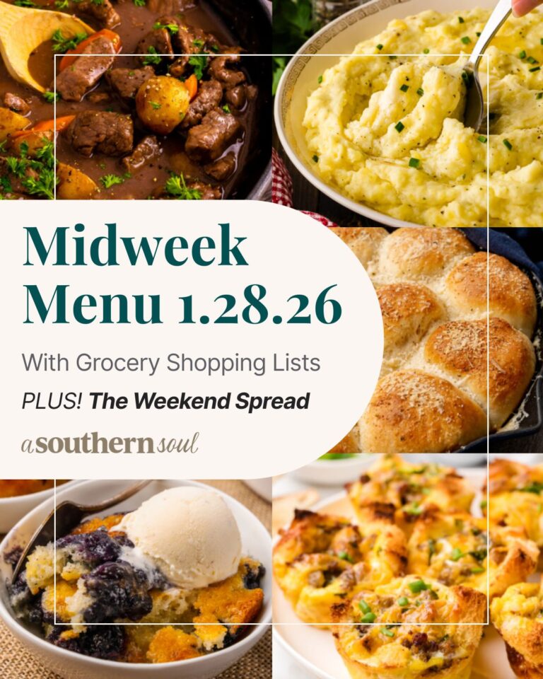 Midweek Menu Meal Plan: 1.28.26
